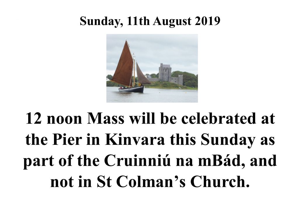 Cruinniú na mBád 2019: Mass | Ballinderreen & Kinvara Parishes